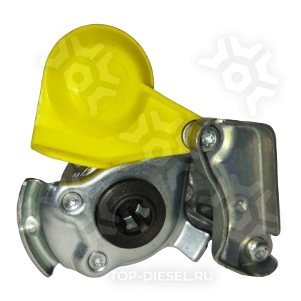 Cоединительная головка желтая с клапаном на тягач M22x1.5 Mercedes Benz ...